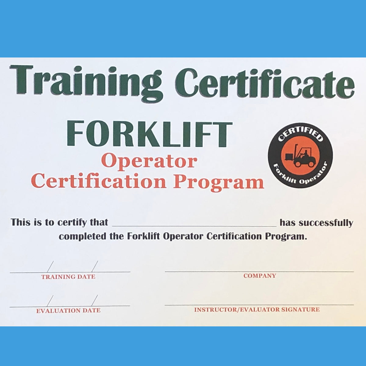 Forklift Certification Template forklift-certification-template